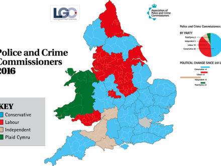 PCC Map 2016 | Local Government Chronicle (LGC)