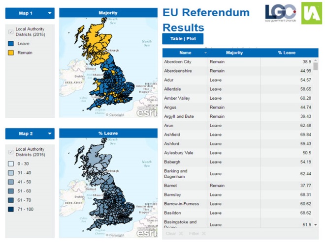 Brexit: Interactive Map | Local Government Chronicle (LGC)