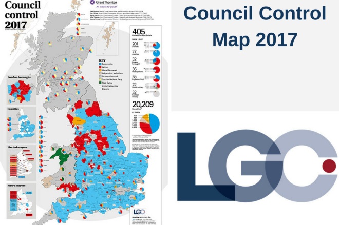 LGC Council control map 2017 | Local Government Chronicle (LGC)