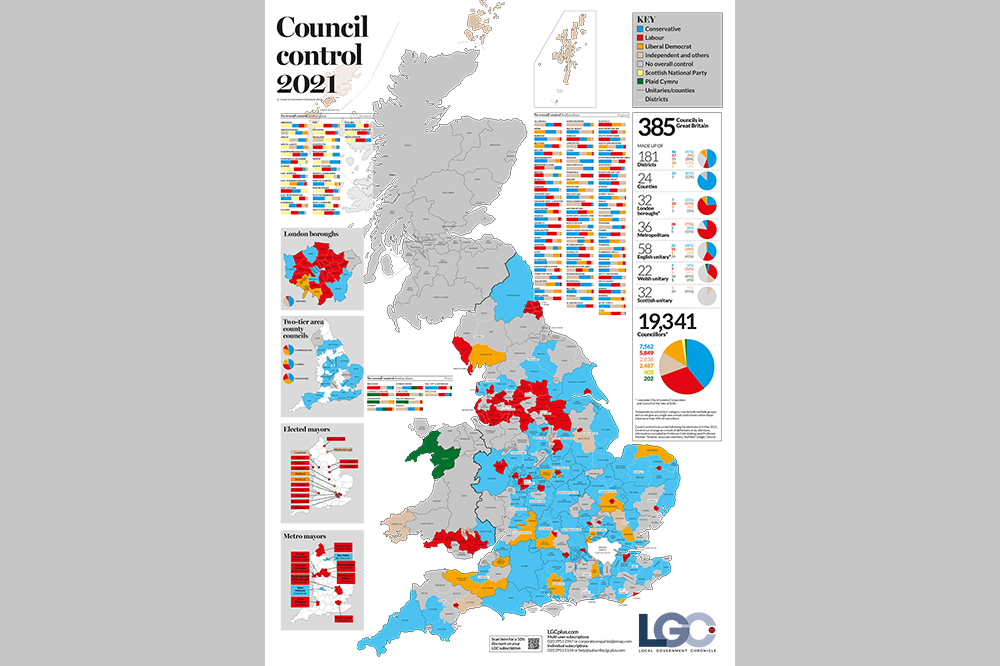 Council control 2021 | Local Government Chronicle (LGC)