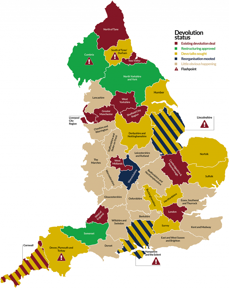 LGC map reveals emerging devolution plans | Local Government Chronicle ...
