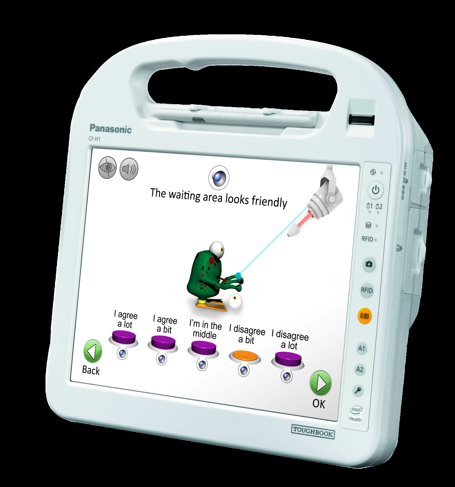 Hand-held device uses frog game to measure child patient experience ...