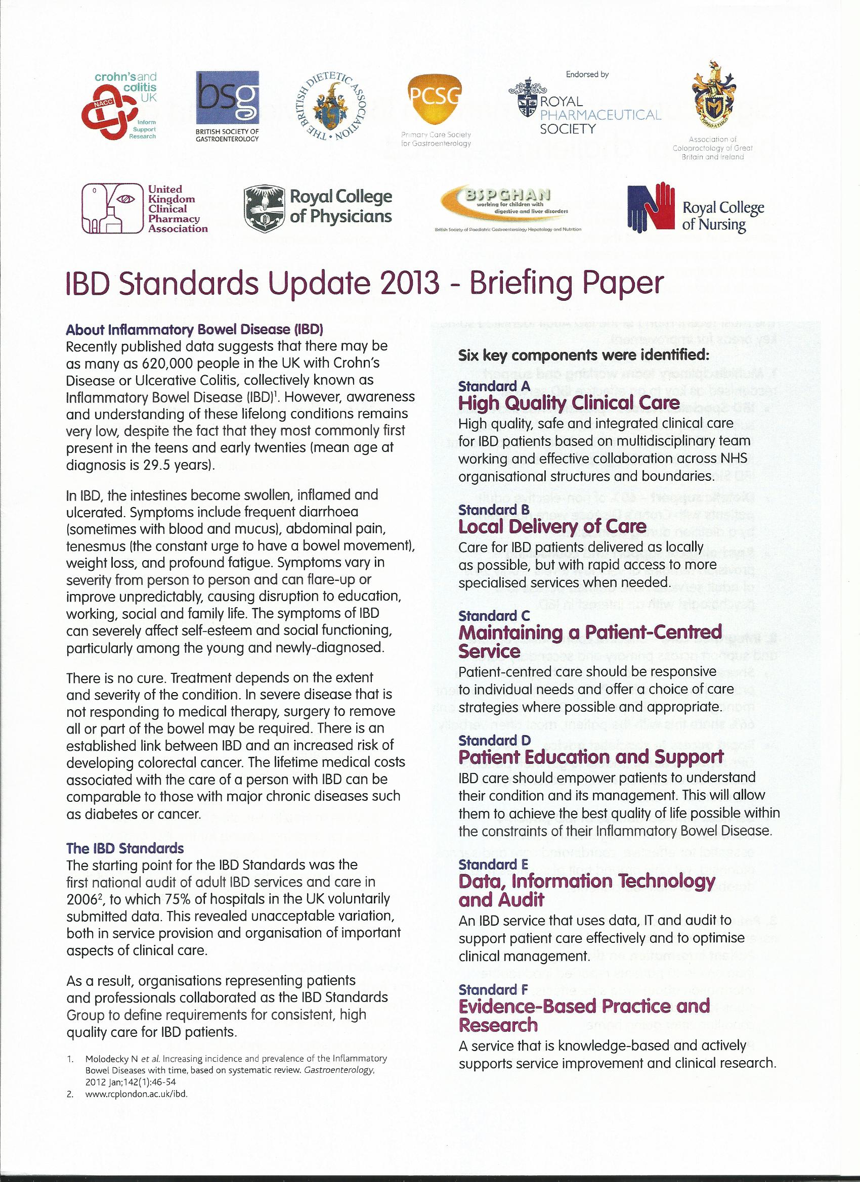 New standards set for Crohn's and colitis services | Nursing Times