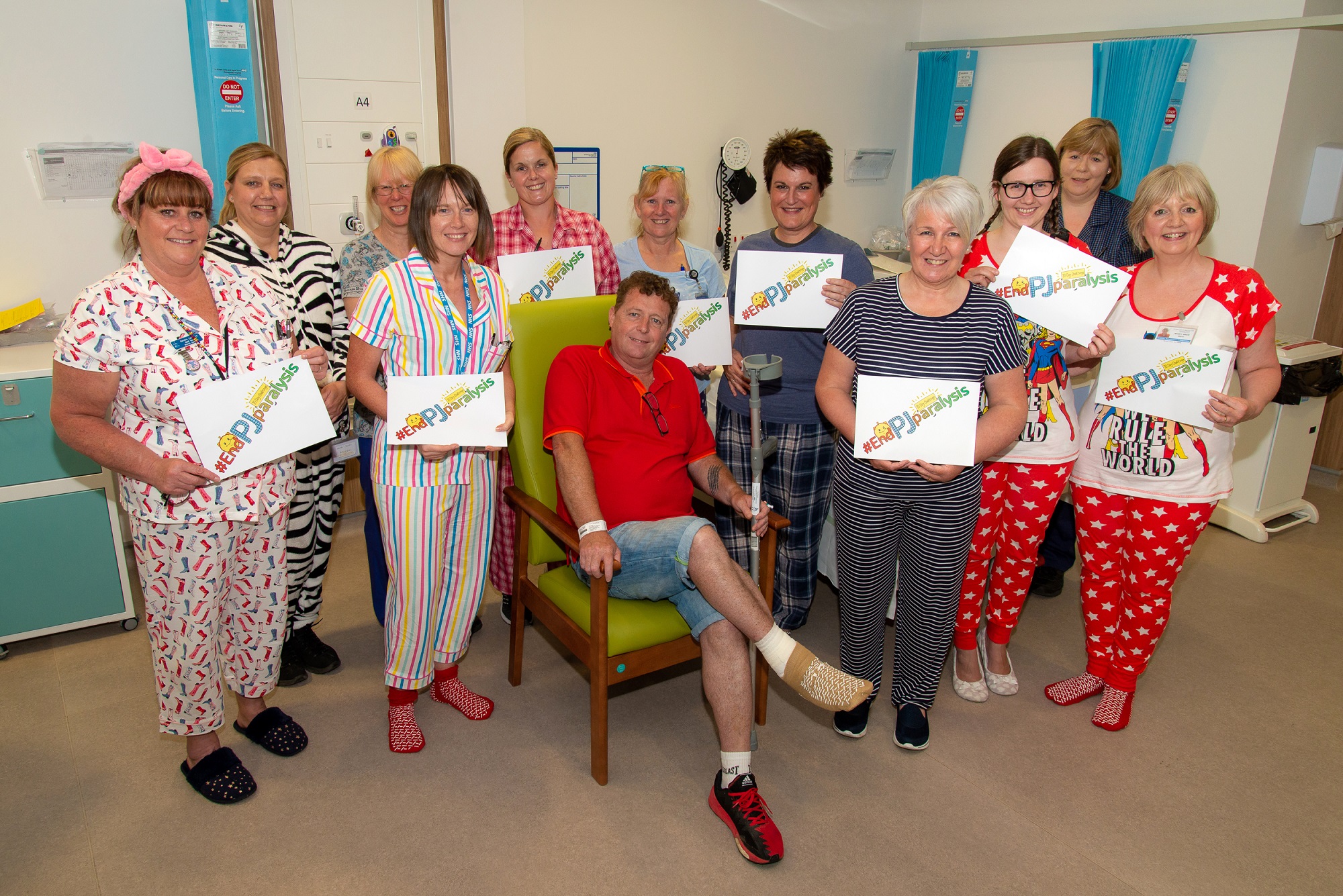 Nursing staff at specialist hospital swap uniforms for pyjamas to ...