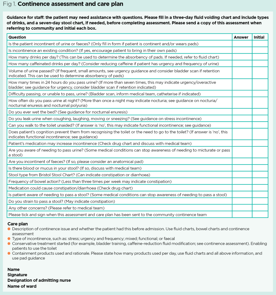 Don’t just grab a pad: introducing an effective continence service ...