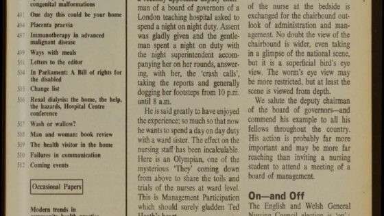 Issue: 16 1970-04-16 | Nursing Times