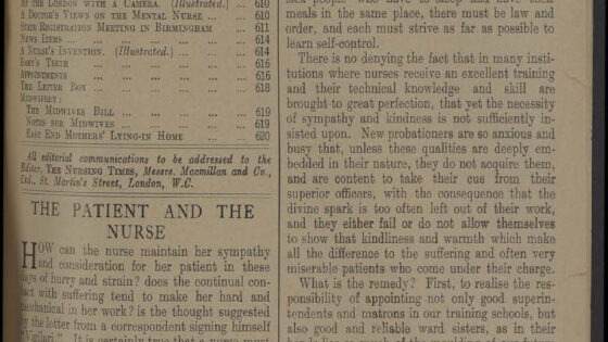 Issue: 273 1910-07-23 | Nursing Times