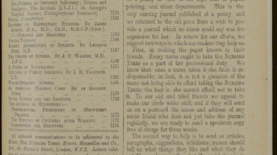 Issue: 861 1921-10-29 | Nursing Times